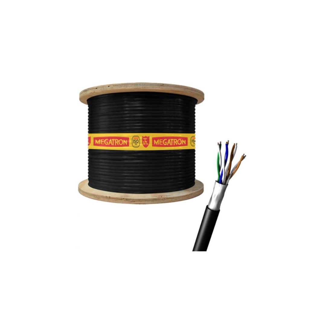 CABO UTP CAT5E PRETO BLINDADO (METRO) - MEGATRON